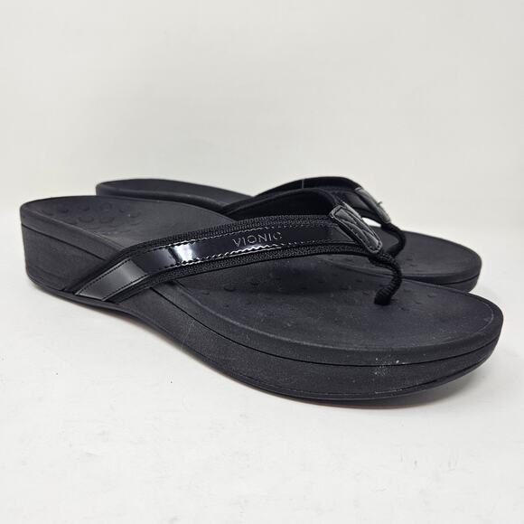 Vionic | Shoes | Vionic Womens 1 High Tide Comfort Wedge Sandals Flip ...